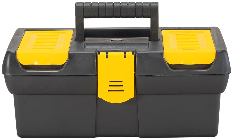 STANLEY STST13011 Tool Box with Tote Tray, 1.1 gal, Plastic, Black/Yel – Shell Lumber and Hardware