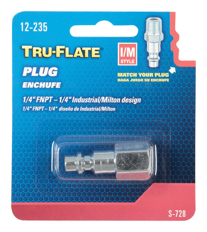Tru-Flate Air Plug Steel 1/4 in. FNPT – Shell Lumber and Hardware
