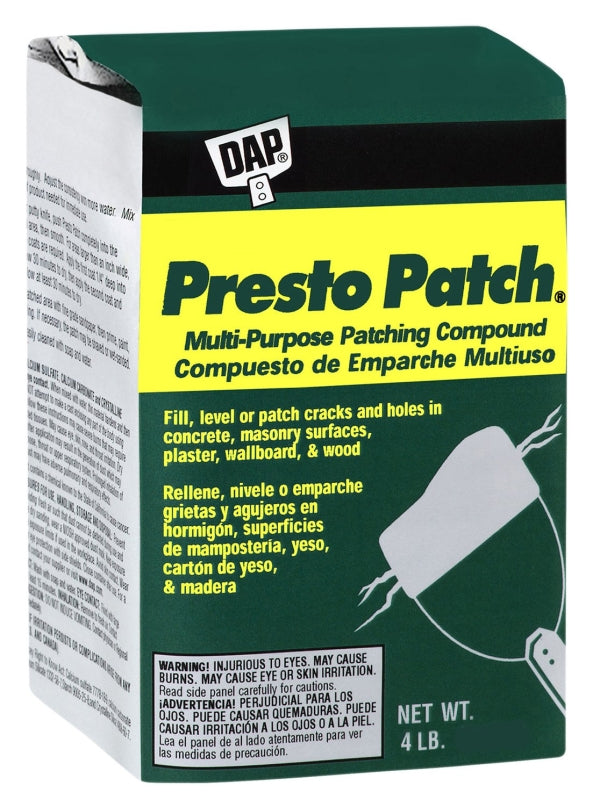 DAP Presto Patch 58505 Patching Compound, White, 4 lb Bag – Shell Lumber and Hardware