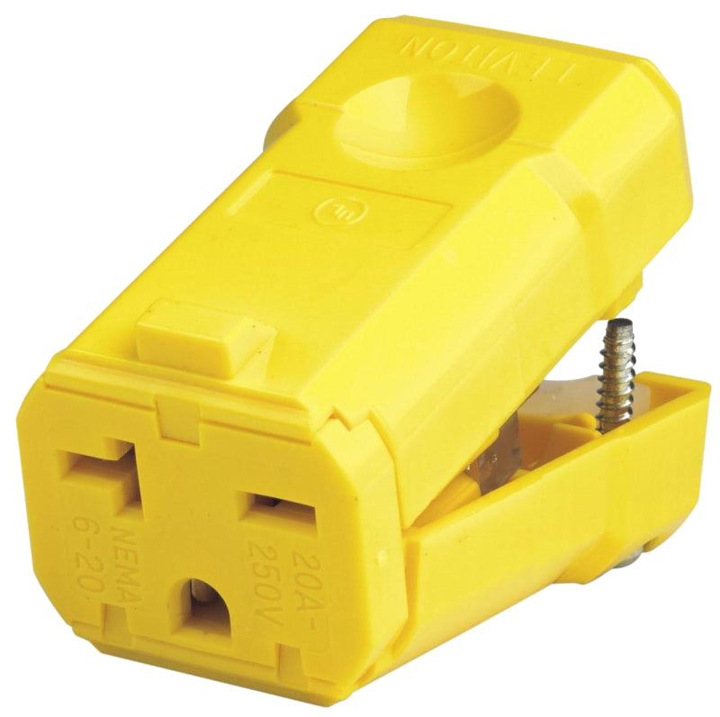 Leviton 021-05459-0PB Electrical Connector, 2 -Pole, 20 A, 250 VAC, Ye – Shell Lumber and Hardware