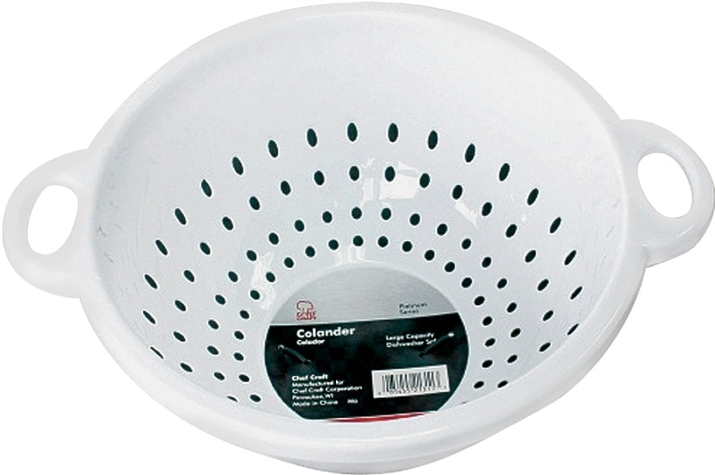 Chef Craft 21311 Colander, 5 qt, Plastic, 11 in Dia, Plastic Handle ...