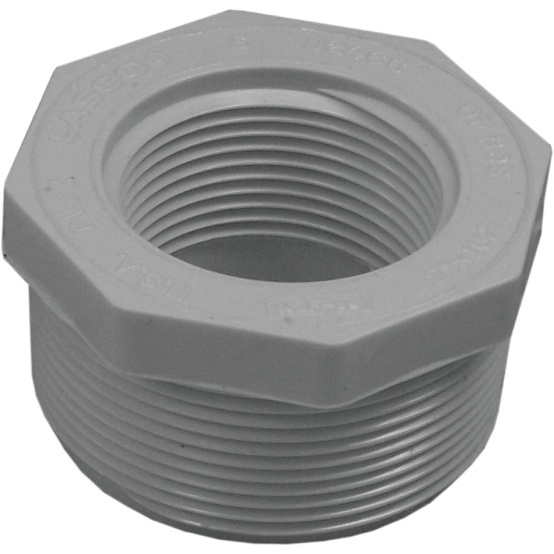 IPEX 435712 Reducing Bushing, 2 x 1-1/4 in, MPT x FPT, White, SCH 40 S ...
