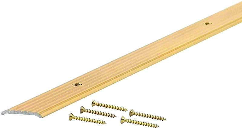 M-D 79046 Seam Binder, 36 in L, 3/4 in W, Fluted Surface, Aluminum, Sa ...