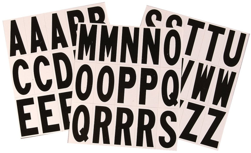 Hy-Ko MM-17L Packaged Letter Set, 5-1/4 in W x 9 in H Dimensions, 1-3 ...