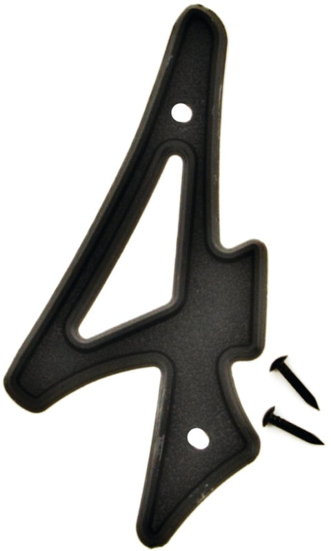 Hy-Ko PN-29 Series PN-29/4 3D House Number, Character: 4, 4 in H Chara ...