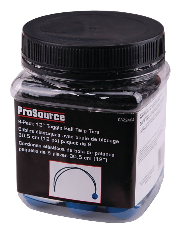 ProSource FH4031 Canopy Tarp Tie, Heavy-Duty, Plastic/Rubber, Black/Bl ...