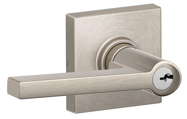Schlage J Series J54 SOL 619 COL Entry Lever, Mechanical Lock, Satin N ...