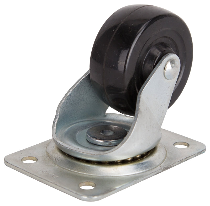 ProSource 1111 Swivel Caster, 2-1/2 in Dia Wheel, 1 in W Wheel, Rubber ...