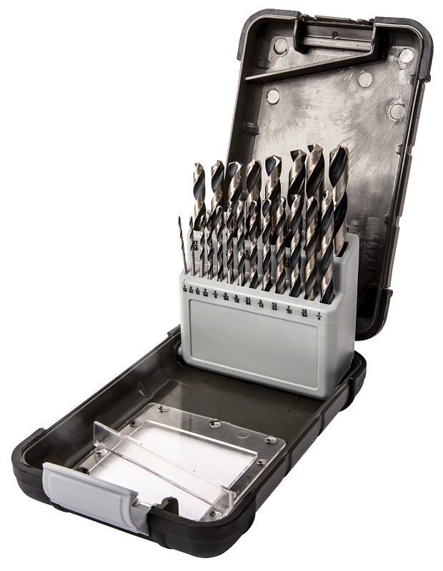 Vulcan 240660OR Drill Bit Set, 21-Piece, High-Speed Steel, Black Oxide ...
