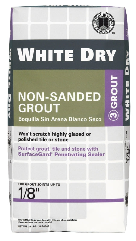 Custom WDG25 Non-Sanded Grout, White, 25 lb Bag – Shell Lumber and Hardware