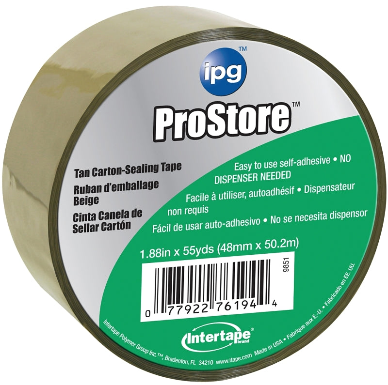 IPG 9851 Packaging Tape, 54.6 yd L, 1.88 in W, Polypropylene Backing ...