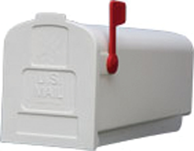 Gibraltar Mailboxes Parson Series PL10W0201 Rural Mailbox, 875 cu-in ...