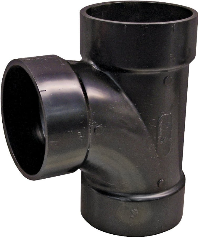 Canplas 102154LBC Sanitary Pipe Tee, 4 in, Hub, ABS, Black – Shell ...