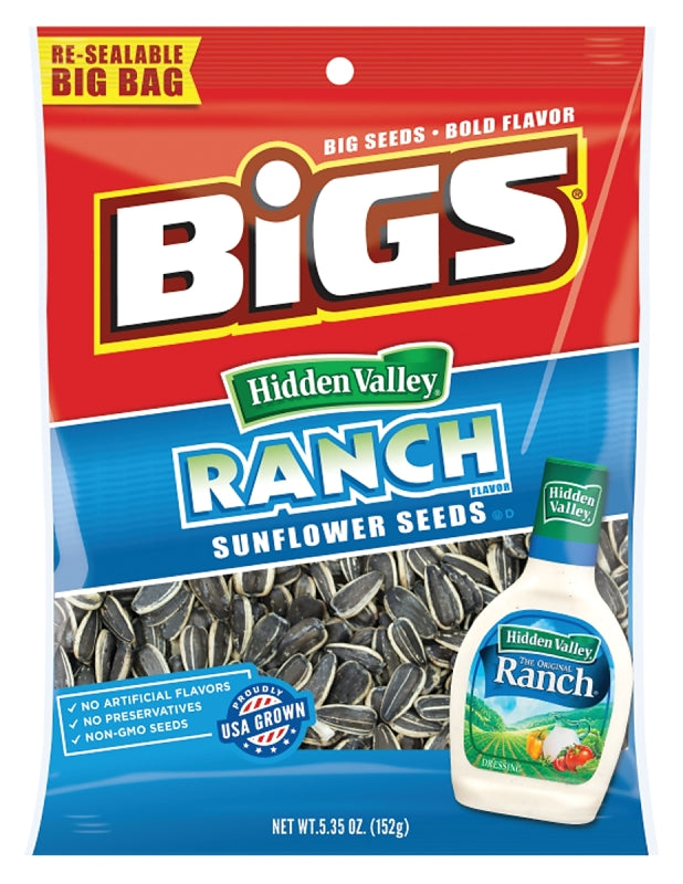 Bigs TFL55005 Sunflower Seed, Zesty Ranch, 5.35 oz, Pack of 12 – Shell ...