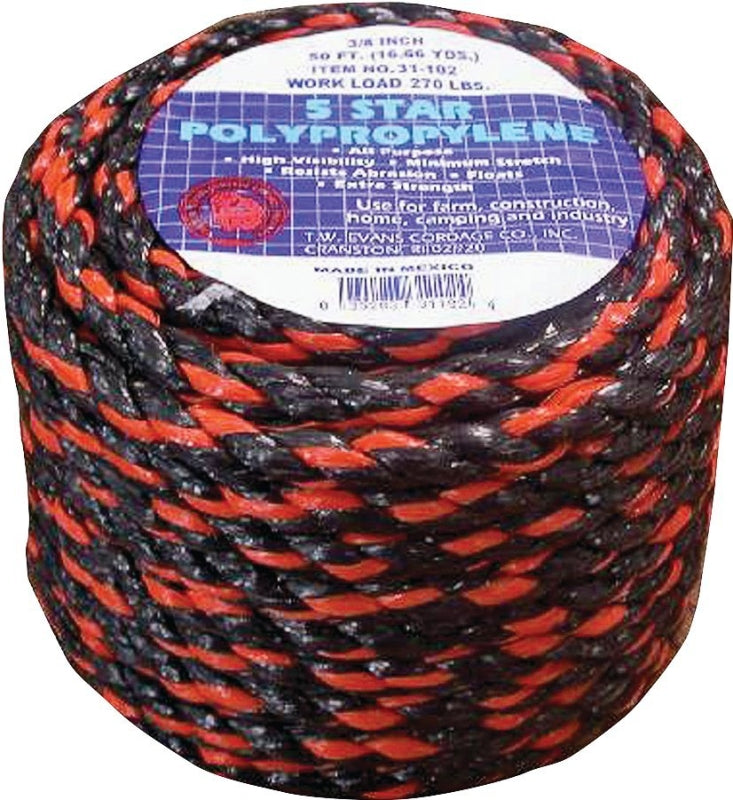 T.W. Evans Cordage 31-122 Truck Rope, 3/8 in Dia, 100 ft L, 270 lb Wor ...
