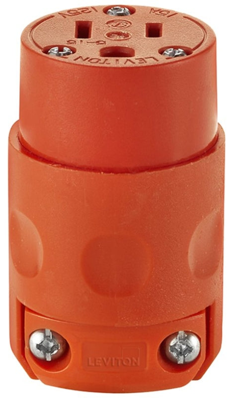 Leviton 515CV-OR Electrical Connector, 2 -Pole, 15 A, 125 VAC, NEMA: N ...