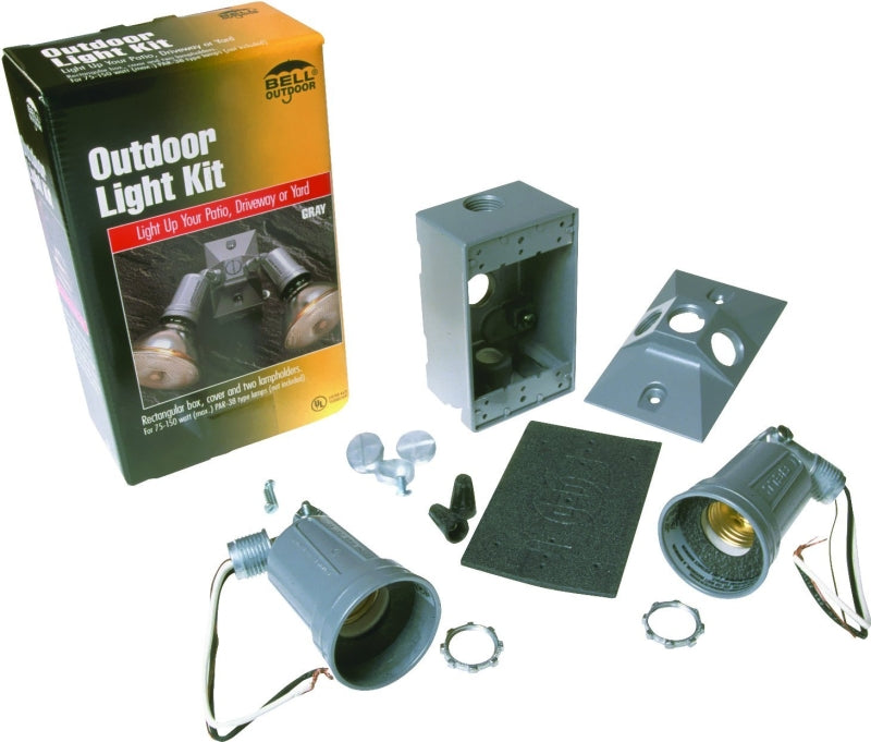 Hubbell 5818-5 Flood Light Kit, 3.336 in L x 10 in W x 4.594 in H Dime ...