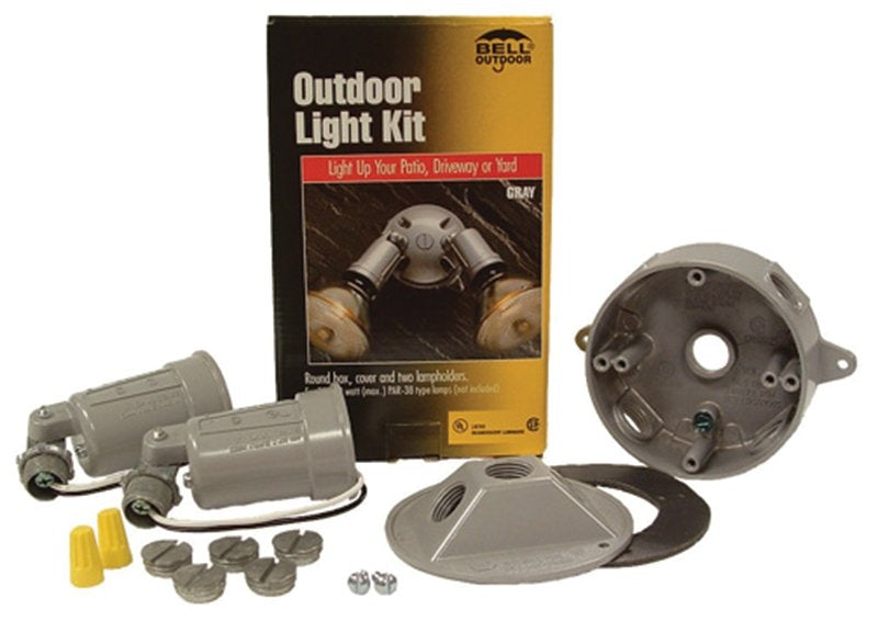 Hubbell 5829-5 Flood Light Kit, 4.961 in L x 8 in W x 4.12 in H Dimens ...