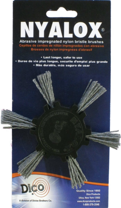 Dico 541-776-4 Flap Wheel Brush, 4 in Dia, 1/4 in Arbor/Shank, Nylon B ...