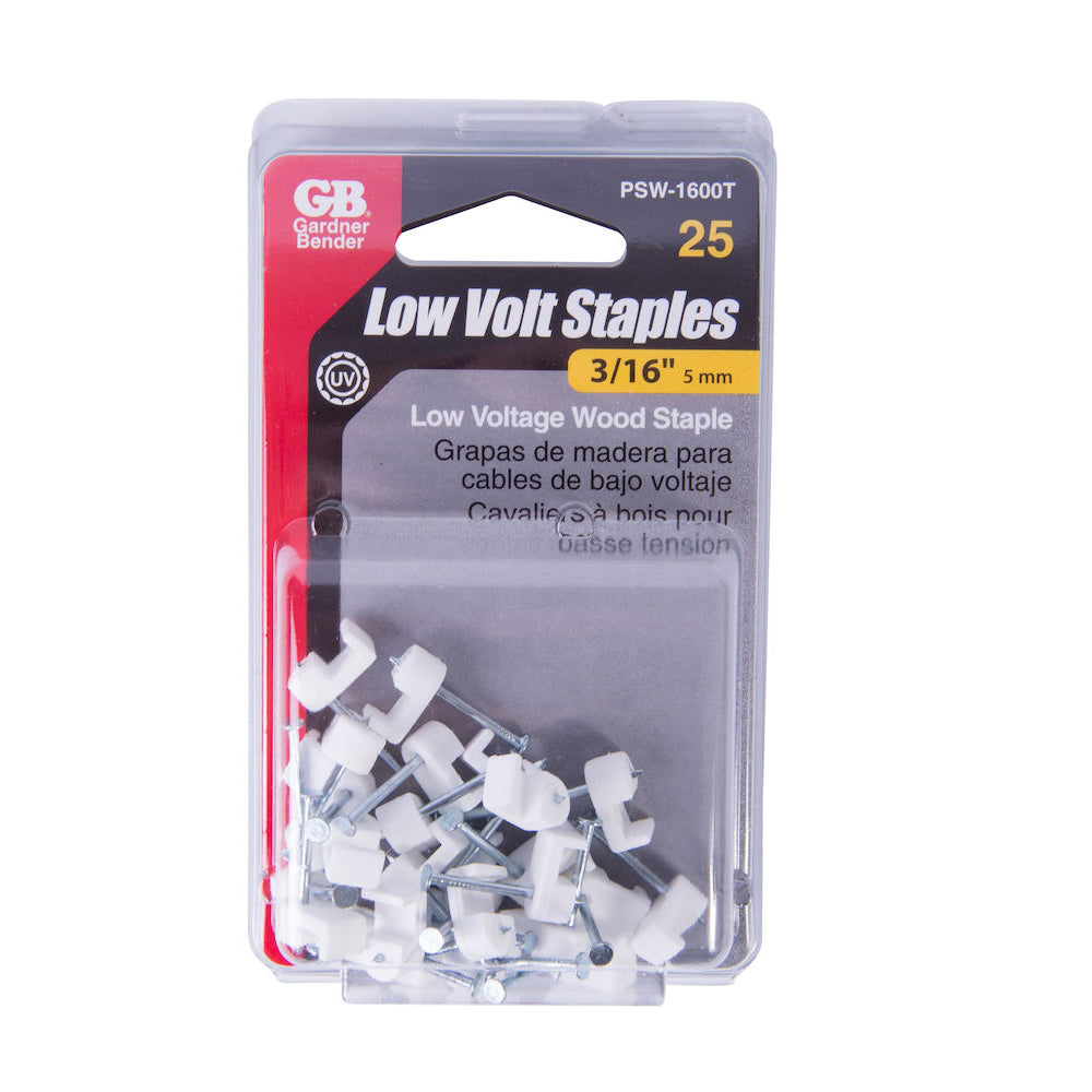 GB 3/16 in. W Zinc-plated Plastic Insulated Plastic Staple 25 – Shell ...