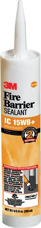 3M IC 15WB+ Fire Barrier Sealant, Yellow, 40 to 122 deg F, 10.1 oz Car ...