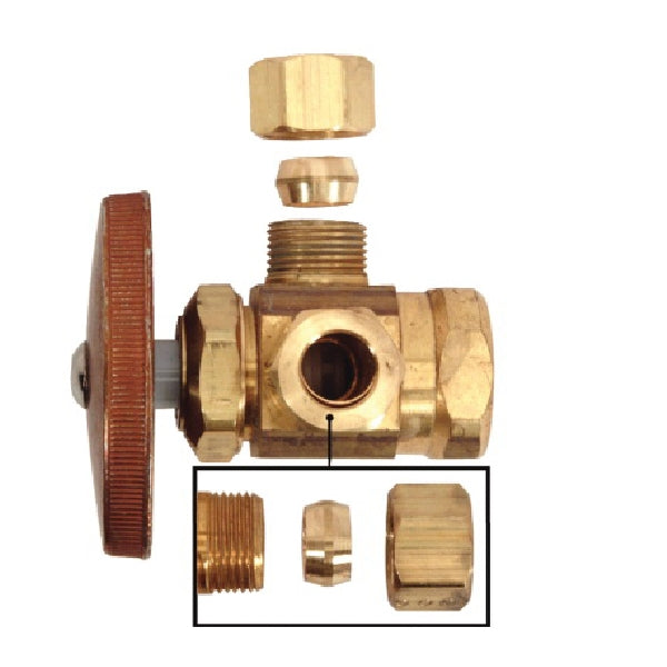 Ace 1/2 in. Dia. x 3/8 in. Dia. Brass Dual Shut-Off Valve – Shell ...
