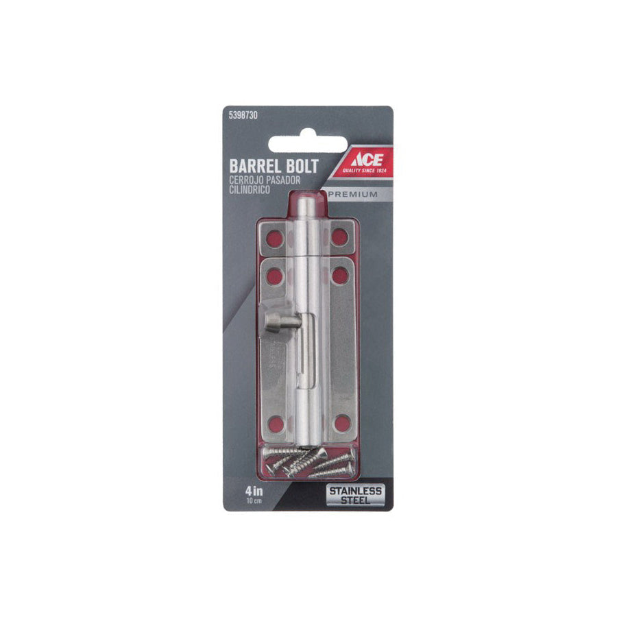 Ace 4 in. L Polished Stainless Steel Heavy Duty Barrel Bolt – Shell ...