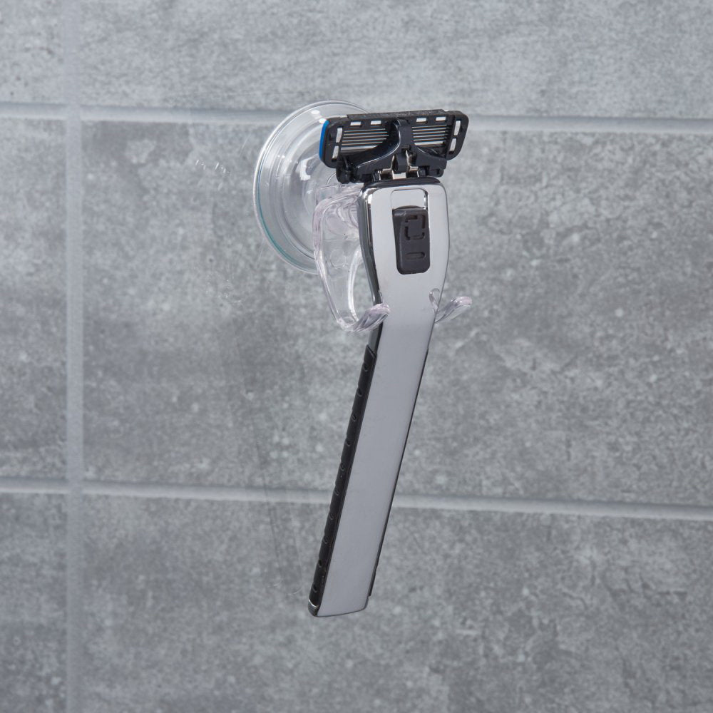 Interdesign Power Lock Razor Holder 6.3 in. H x 1.5 in. L x 4 in. W Cl ...