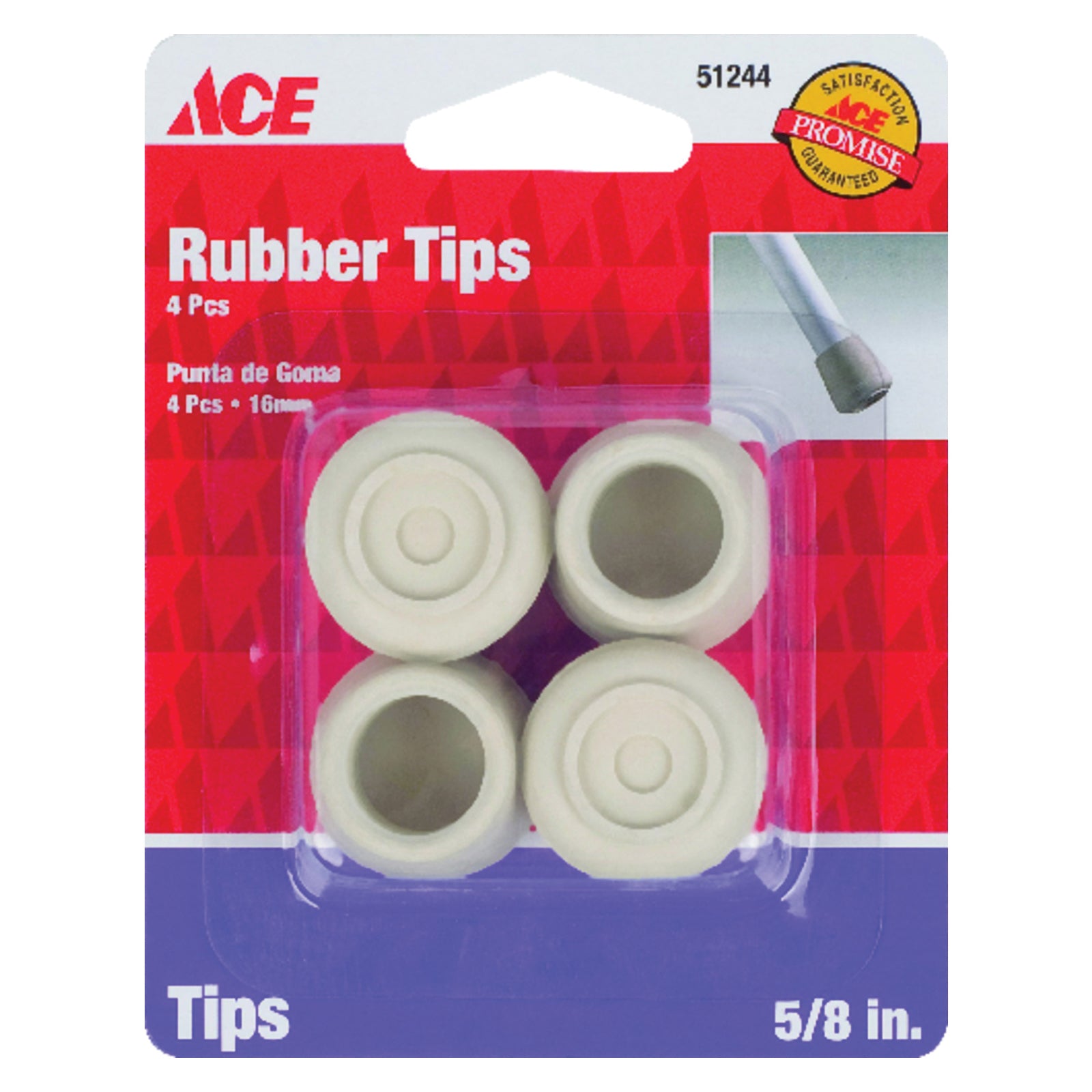 Ace Rubber Round Leg Tip Off-White 5/8 in. W 4 pk – Shell Lumber and ...