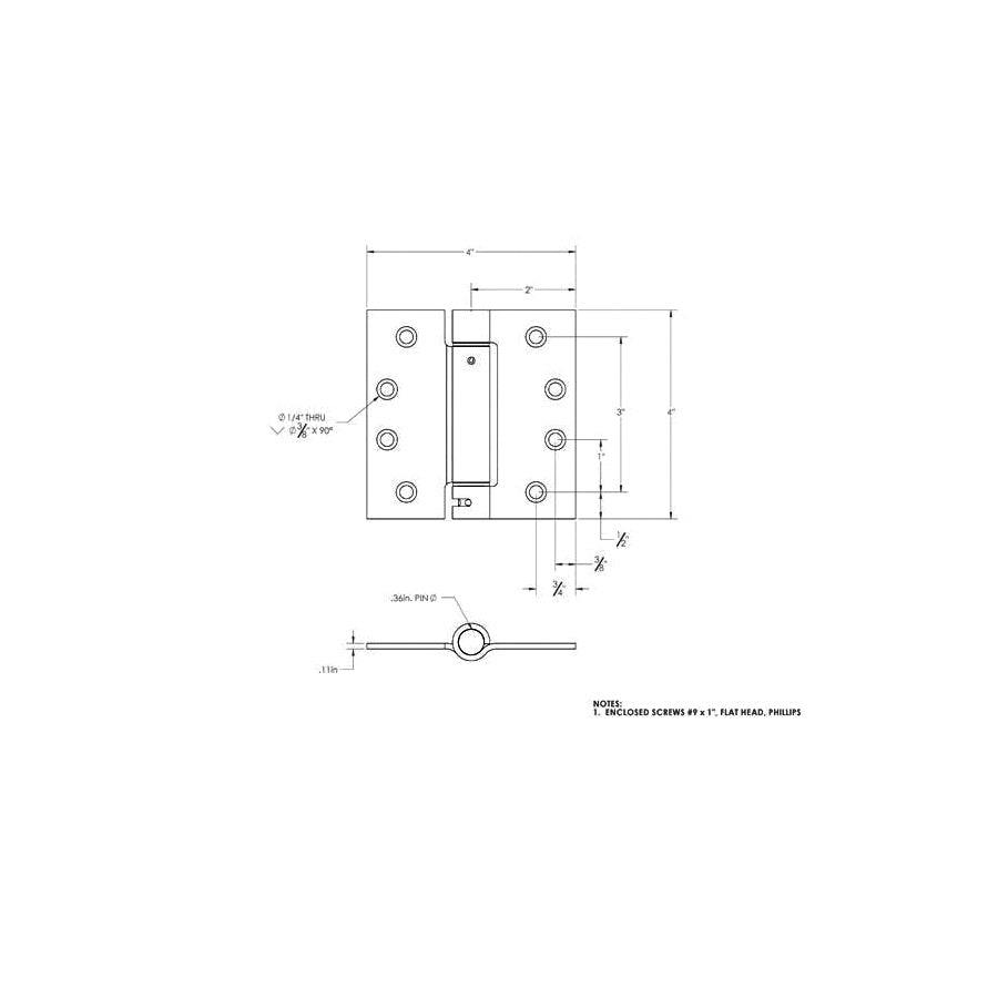 Ace 4 in. Dia. x 4 in. L Brass Residential Hinge – Shell Lumber and ...