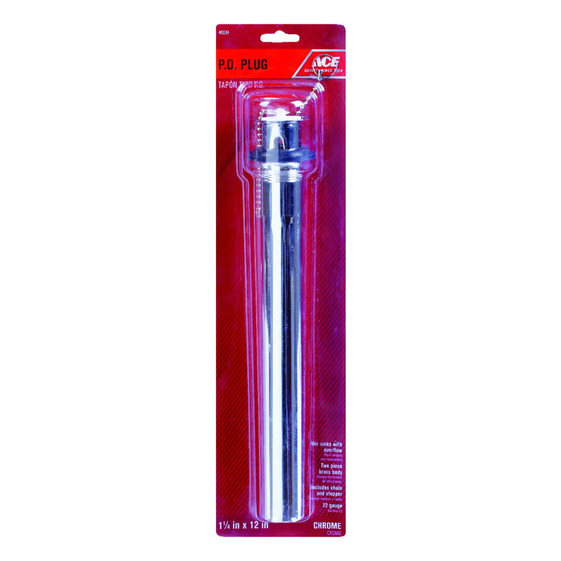 Ace 1-1/4 in. Dia. Pop Up Plug Chrome – Shell Lumber and Hardware
