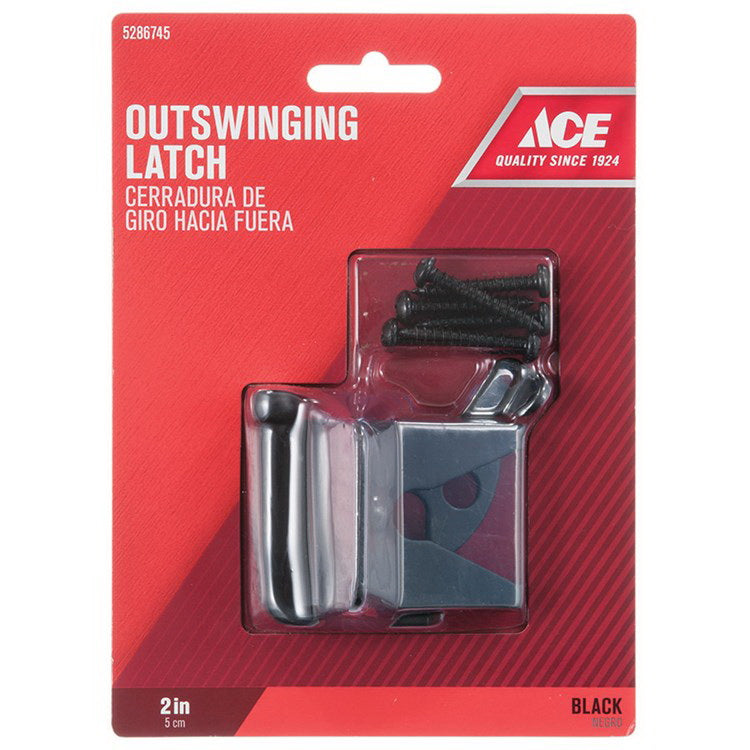 Ace Gate Latch Outswing 2 in. x 1-3/4 in. For gates, Shed/Barn Doors o ...