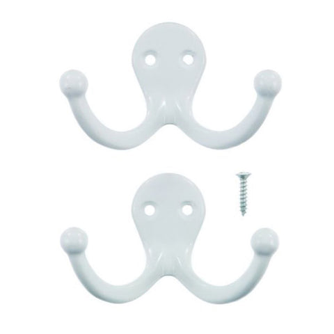 Ace Small Double Garment Hook 1-3/4 in. L Metal 2 pk – Shell Lumber and ...