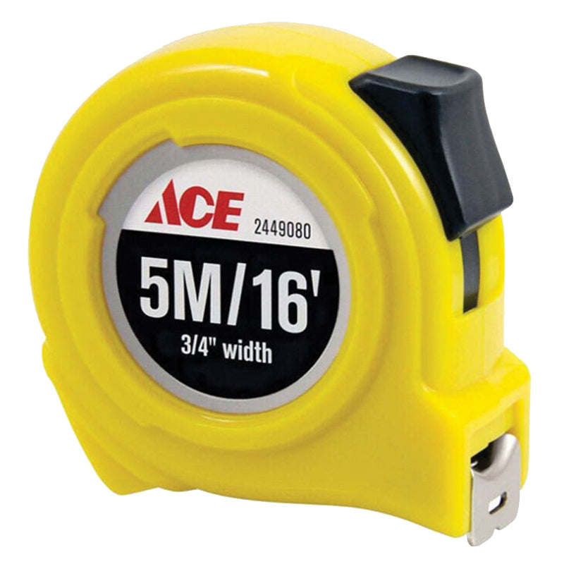 Ace Metric Tape Measure 3/4 in. W x 16 ft. L – Shell Lumber and Hardware