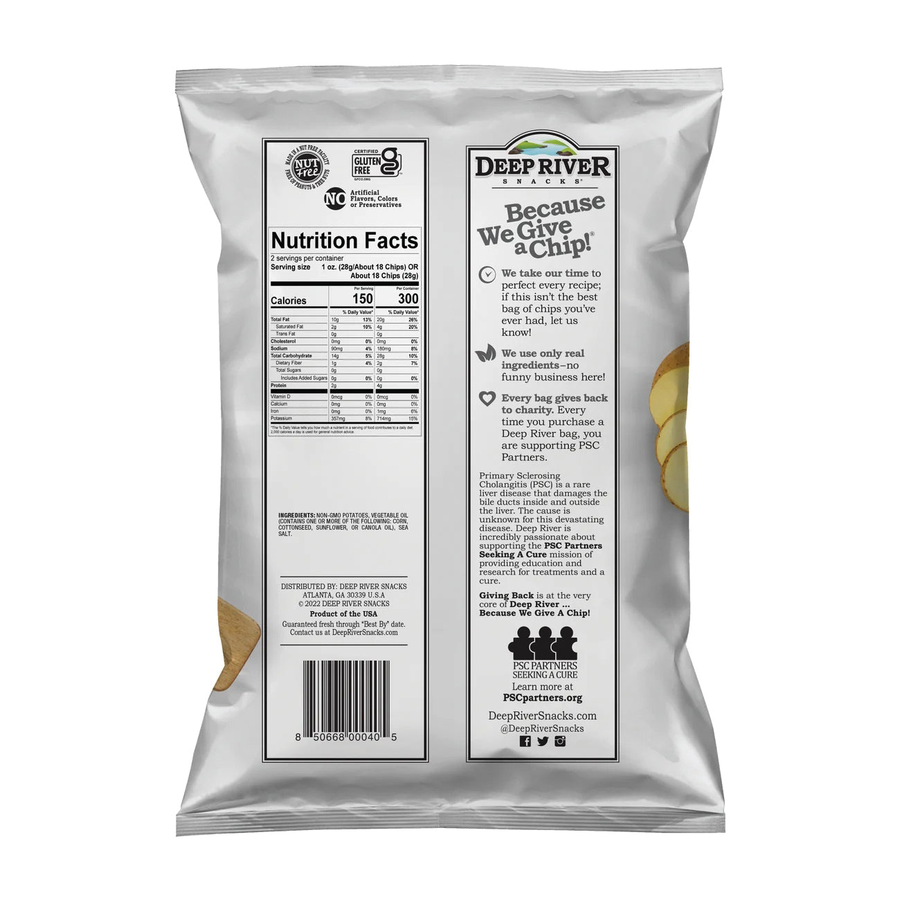 Deep River Snacks Kettle Cooked Original Salted Potato Chips 2 oz. Bag ...