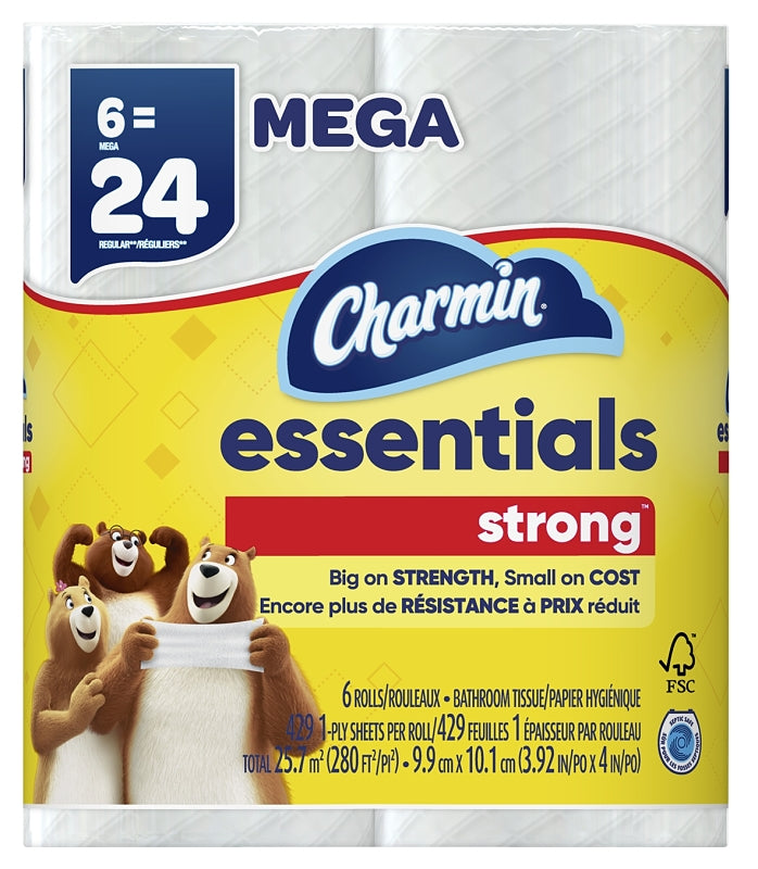 Charmin Essentials Strong Series 04515 Toilet Paper, 1-Ply, Pack of 3 ...