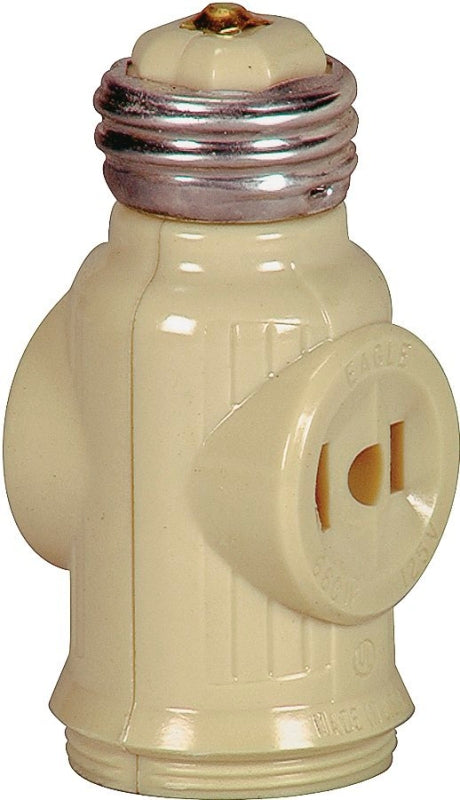 Eaton Wiring Devices BP715V Adapter, Medium Base, 660 W, 2-Outlet, Ivo ...