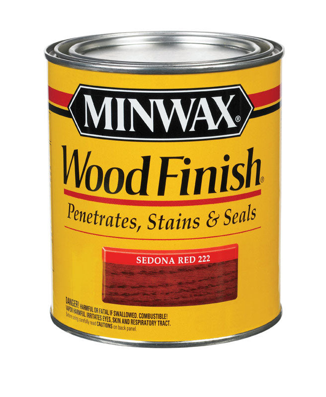 Minwax Wood Finish Transparent Oil-Based Wood Stain Sedona Red 1 qt ...