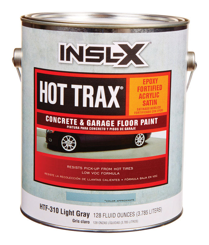 Hot-Trax Water Based Satin Concrete & Garage Floor Paint 1 gal. Light ...