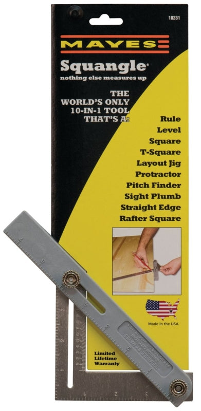 Mayes 10231 Squangle, 0.001 in Graduation, Aluminum, 13-1/2 in L, 6.9 ...