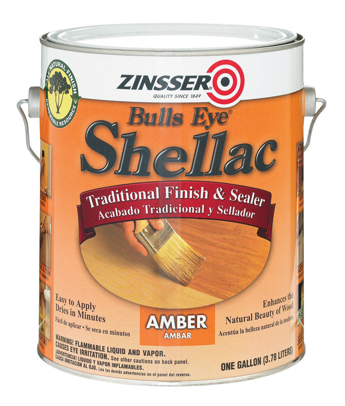 Zinsser Bulls Eye Amber Shellac Finish and Sealer 1 gal. – Shell Lumber ...