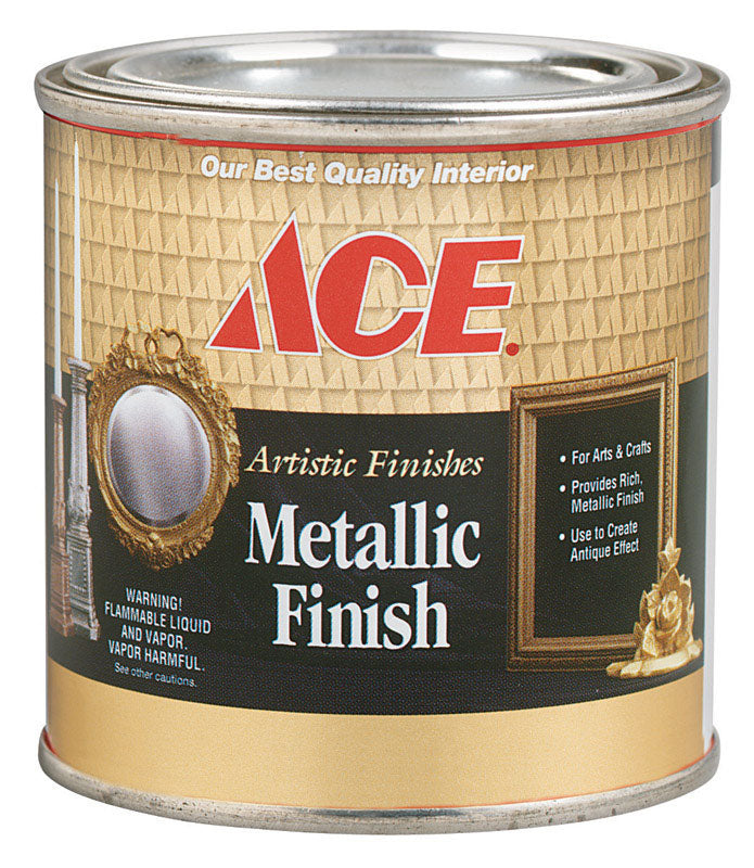Ace Metallic Brite Gold 1/2 pt. Interior Craft Paint Indoor – Shell ...