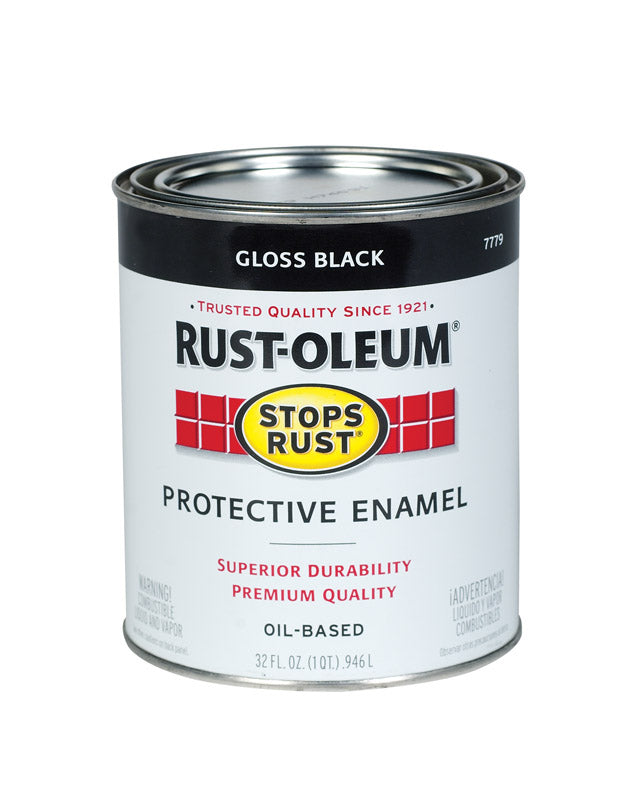 Rust-Oleum Oil Based Protective Enamel Black Gloss 1 qt. – Shell Lumber ...