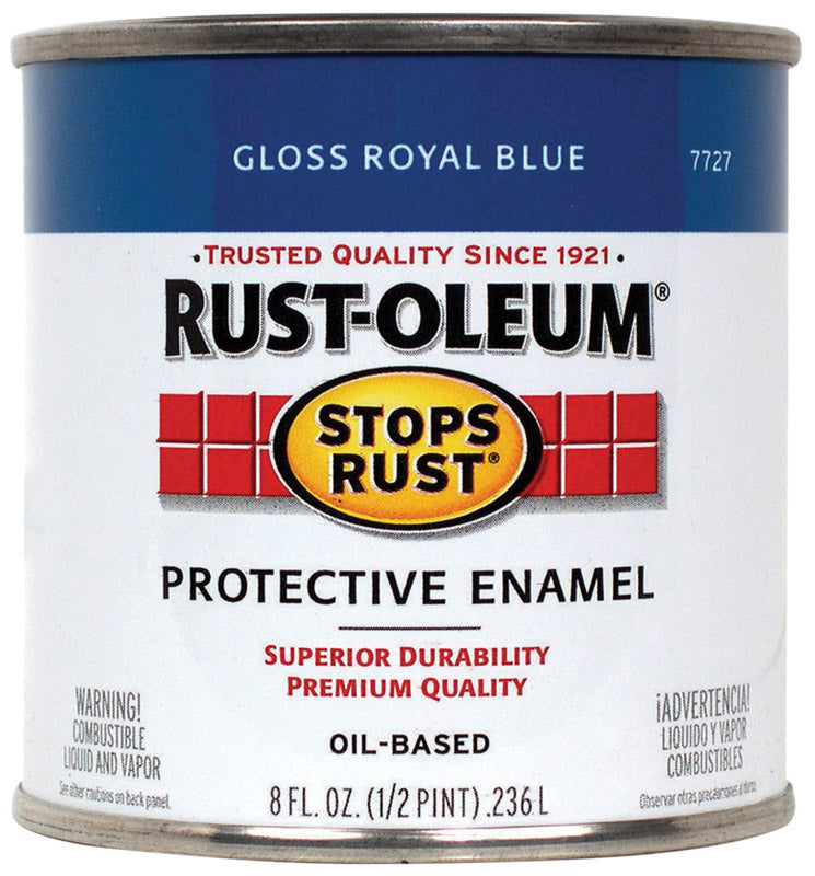 Rust-Oleum Oil Based Protective Enamel Royal Blue Gloss 1/2 pt. – Shell ...