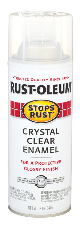 Rust-Oleum Gloss Stops Rust Protective Enamel Spray Crystal Clear 12 o ...