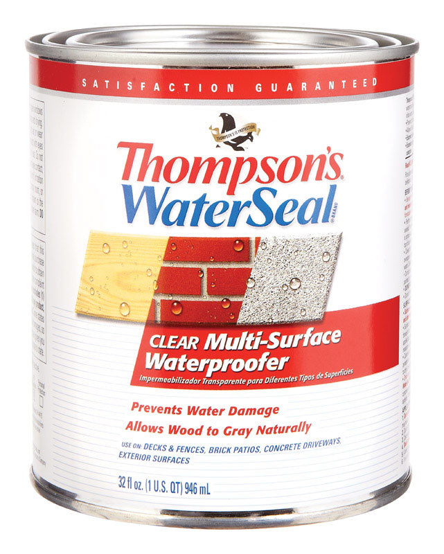 Thompson's Waterseal Clear Water-Based Multi-Surface Waterproofer 1 qt ...