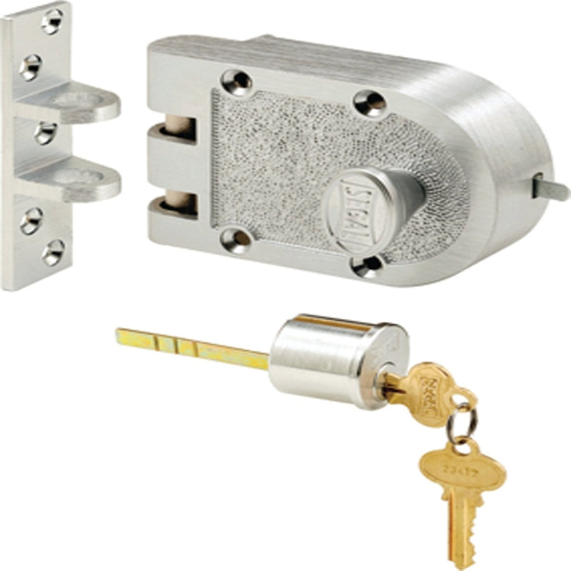 Prime-Line SE 15323 Deadbolt, Keyed Different Key, Bronze, Brushed Chr ...