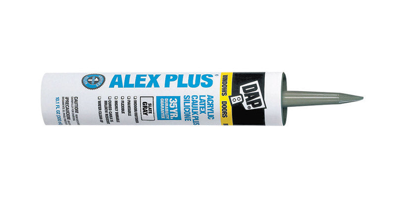 DAP Alex Plus Acrylic Latex Caulk Slate Gray 10.1 oz. – Shell Lumber ...