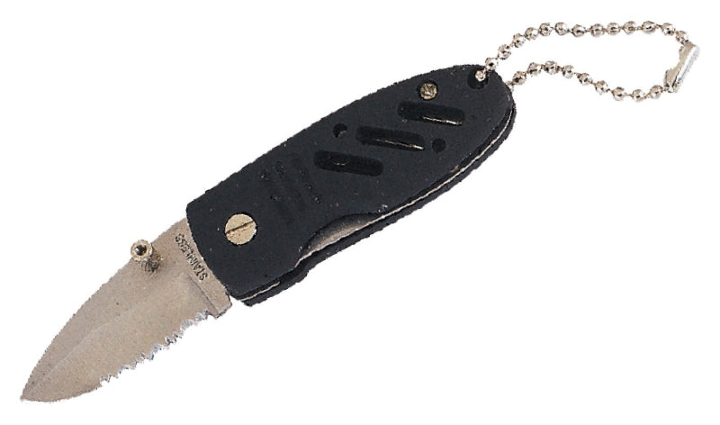 Vulcan W989 Key Chain, Bead Chain Ring, 4 in L Ring, Plastic Case, Bla ...