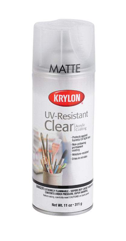 Krylon Clear Matte UV Resistant Acrylic Coating Spray 11 oz. – Shell ...